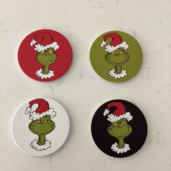 Zrike | Kitchen | Drseuss How The Grinch Stole Christmas Drink Coasters ...